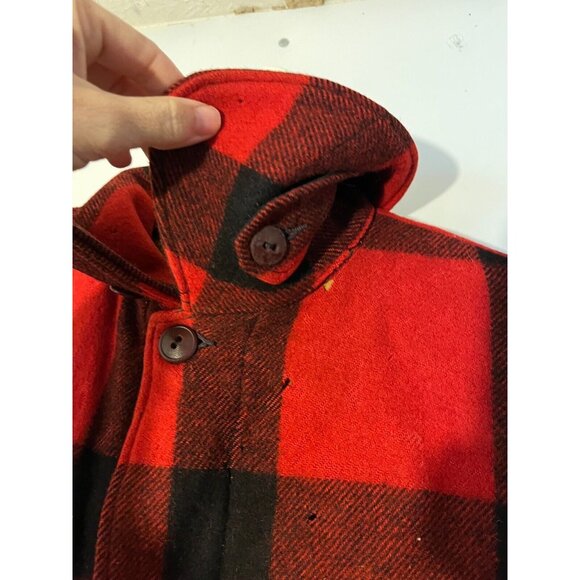 Woolrich | Jackets & Coats | Vtg Woolrich Mens 4s 50s Red Wool Plaid ...